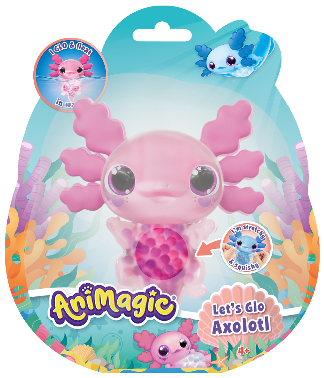 Animagic Let's Glo Axolotl Pink - Goliath